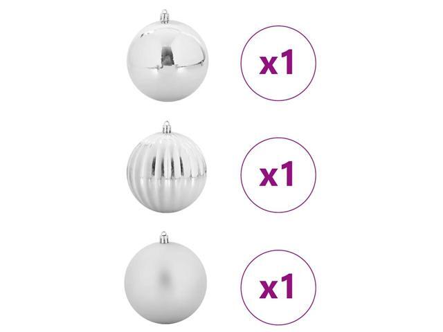 Click here for vidaXL Christmas Bauble Set Other 3 pcs Silver ??... prices
