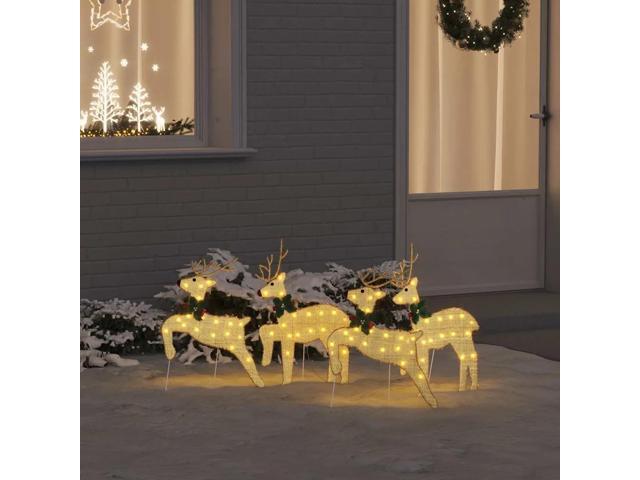 Click here for vidaXL LED Reindeers 4 pcs Gold fabric prices