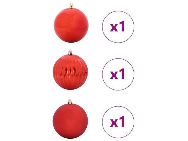 Click here for vidaXL Christmas Bauble Set 3 pcs Red prices