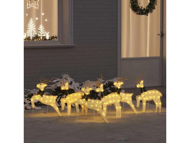 Click here for vidaXL LED Reindeers 6 pcs Gold fabric prices