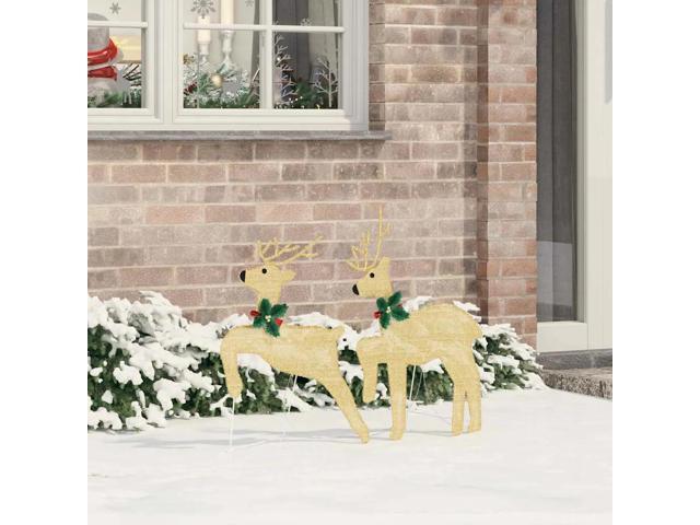 Click here for vidaXL LED Reindeers 2 pcs Warm White fabric prices