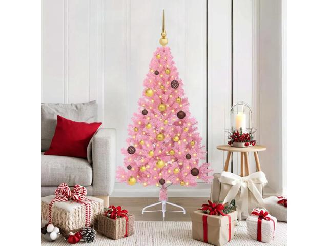 Click here for vidaXL Artificial Pre-lit Christmas Tree Pink 59.0... prices