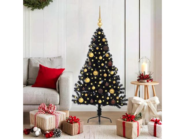 Click here for vidaXL Artificial Pre-lit Christmas Tree Black 59.... prices