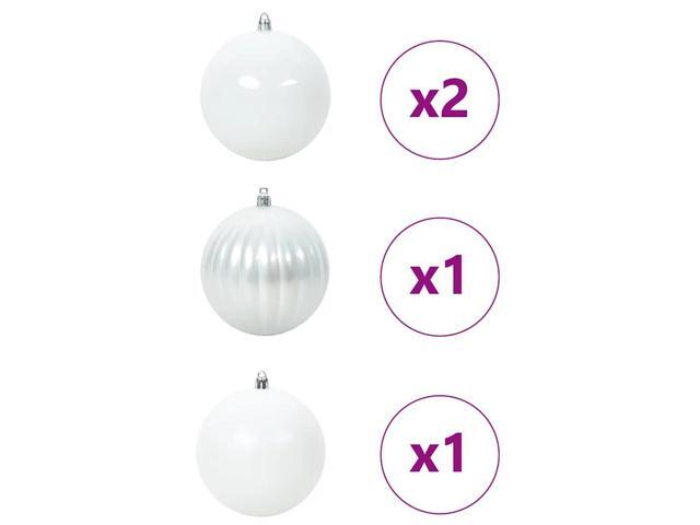 Click here for vidaXL Christmas Bauble Set 4 pcs White prices
