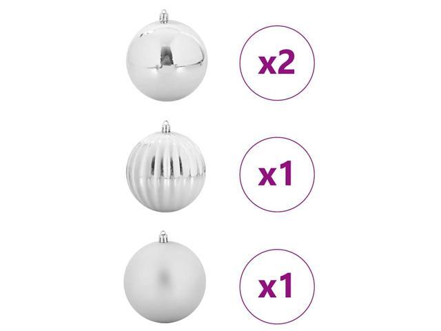 Click here for vidaXL Christmas Bauble Set 4 pcs Silver prices