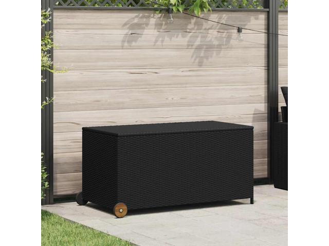 Click here for vidaXL Garden Storage Box Black 51.2x25.6x45.3 Pol... prices