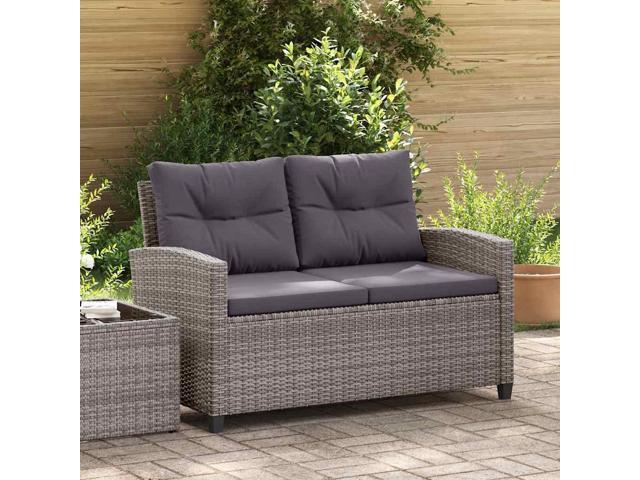 Click here for vidaXL 2 Seater Sofa Patio Wicker Outdoor Couch wi... prices