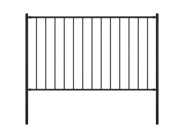 Click here for vidaXL Fence Panel with Posts Powder-coated Steel... prices