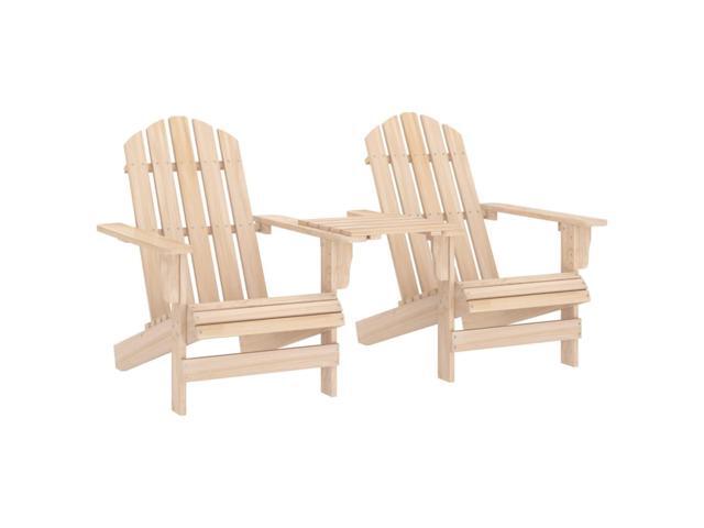 Click here for vidaXL Patio Adirondack Chairs with Tea Table Soli... prices