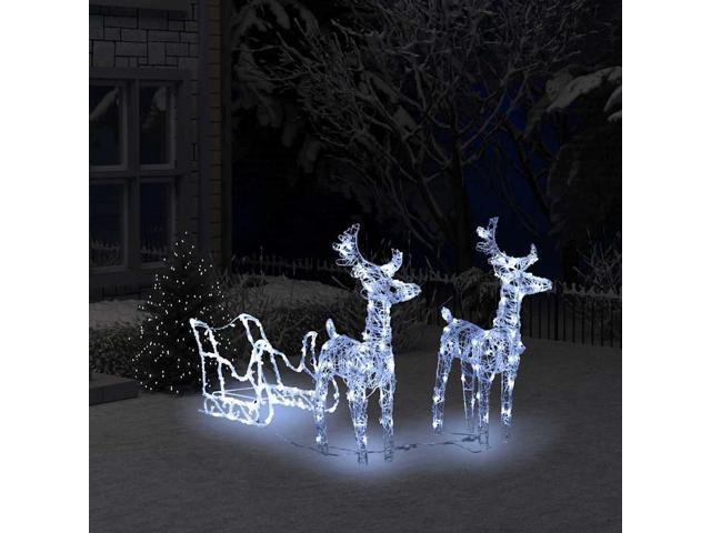 Click here for vidaXL Reindeers & Sleigh Christmas Decoration 160... prices