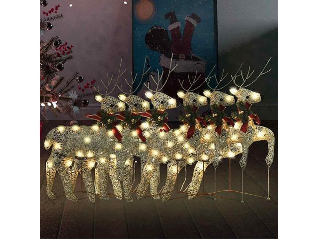 Click here for vidaXL Christmas Reindeers 6 Pcs Christmas Lightin... prices