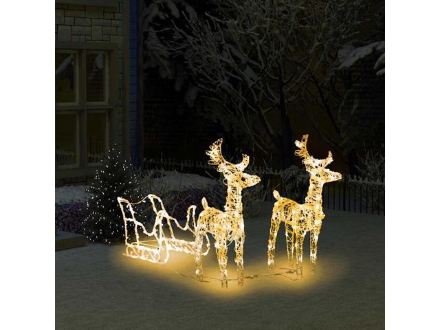Click here for vidaXL Lighted Reindeer and Sleigh Christmas Decor... prices