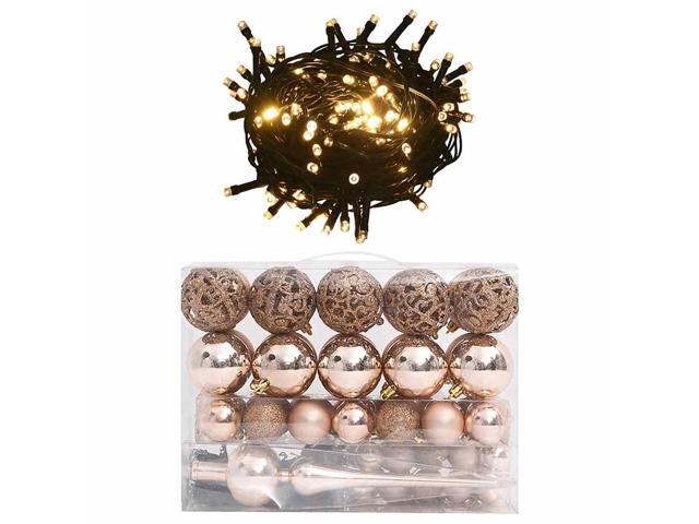 Click here for vidaXL Christmas Ball Set with Peak 61 Piece LED T... prices