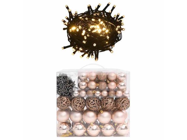 Click here for vidaXL Christmas Ball Set with Peak 120 Piece LED... prices