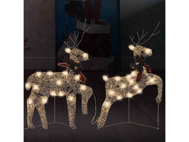 Click here for vidaXL Christmas Reindeers 2 Pcs Christmas Lightin... prices