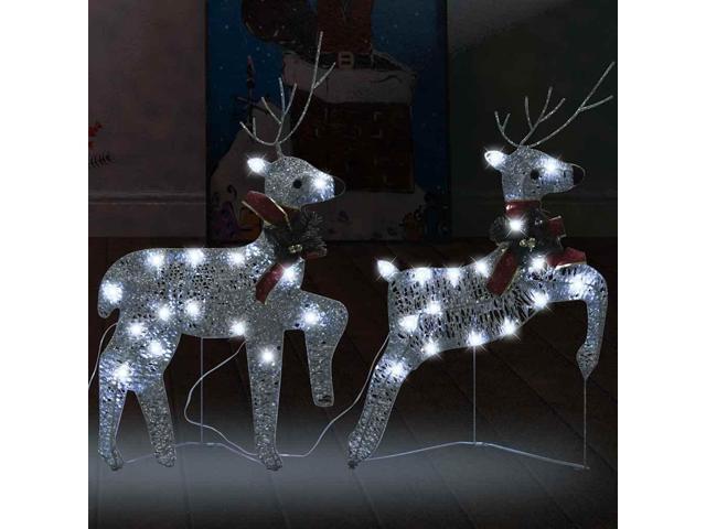 Click here for vidaXL Christmas Reindeers 2 Pcs Christmas Lightin... prices