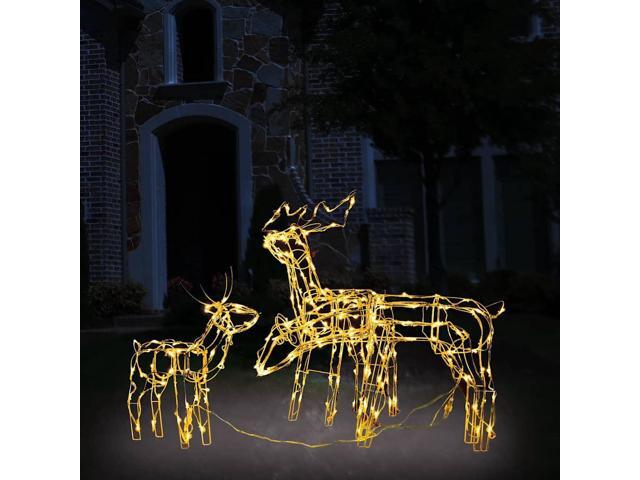 Click here for vidaXL Christmas Reindeers 3 Pcs Christmas Lightin... prices