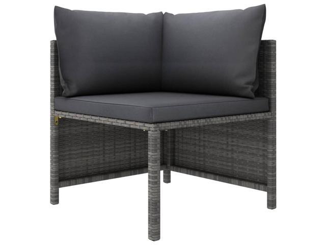 Click here for vidaXL Sectional Corner Sofa with Cushions Gray Po... prices