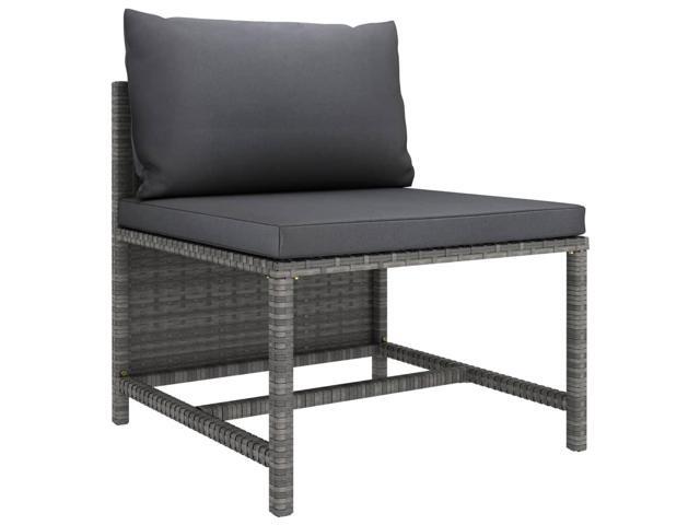 Click here for vidaXL Sectional Middle Sofa with Cushions Gray Po... prices