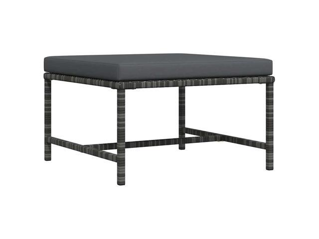 Click here for vidaXL Sectional Footrest with Cushion Gray Poly R... prices