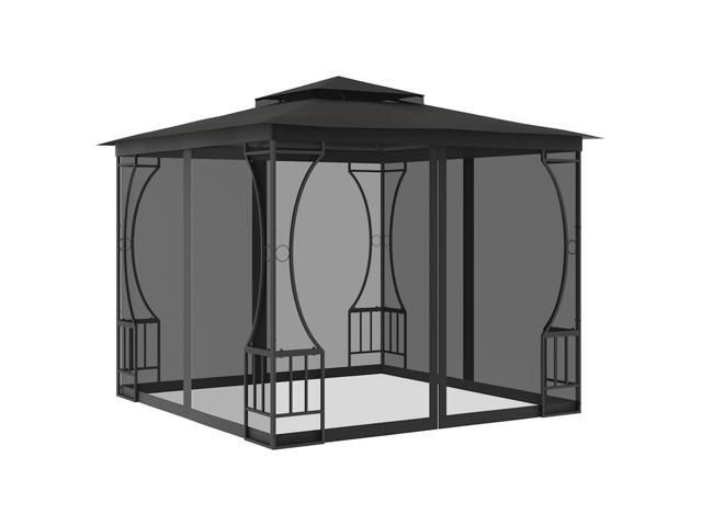 Click here for vidaXL Gazebo with Nets 9.8x9.8x8.7 Anthracite prices