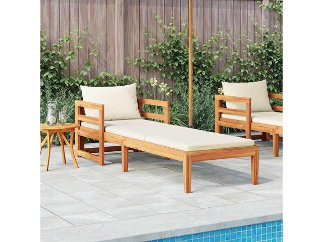 Click here for vidaXL Sun Lounger Patio Lounge Chair with Cushion... prices