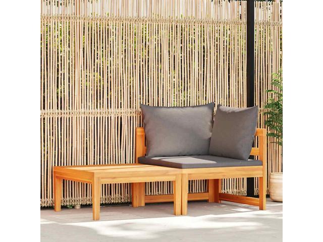 Click here for vidaXL 2 Piece Patio Lounge Set with Dark Gray Cus... prices