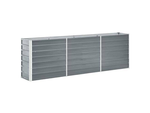 Click here for vidaXL Garden Raised Bed Galvanized Steel 94.5x15.... prices