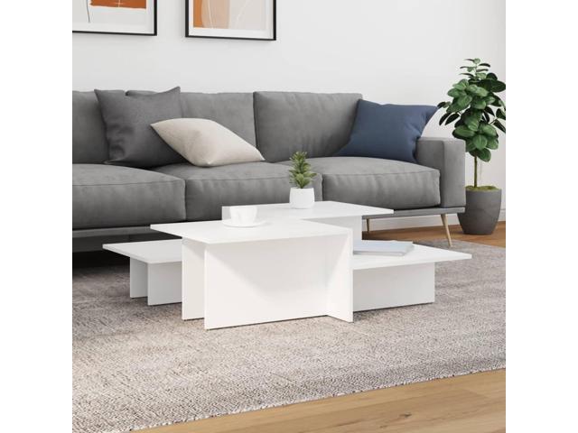 Click here for vidaXL Coffee Table Set of 2 White Engineered wood... prices