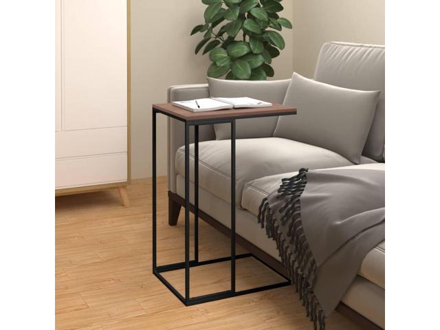 Click here for vidaXL Side Table Black Engineered wood  iron Medi... prices