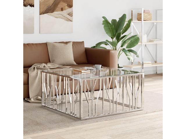 Click here for vidaXL Coffee Table Stainless Steel 39.4x39.4x19.7... prices