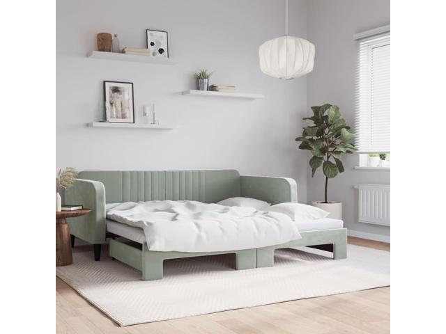 Click here for vidaXL Daybed with Trundle Upholstered Sleeper Sof... prices