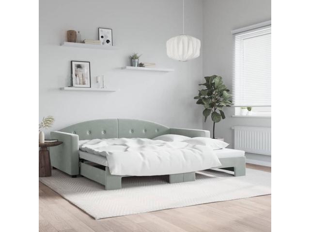 Click here for vidaXL Daybed with Trundle Upholstered Sleeper Sof... prices