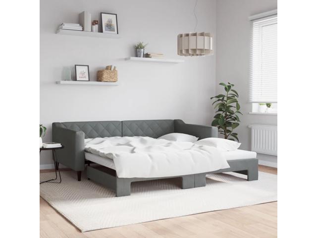 Click here for vidaXL Daybed With Trundle Dark gray prices