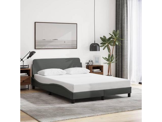 Click here for vidaXL Bed Frame Dark Gray prices