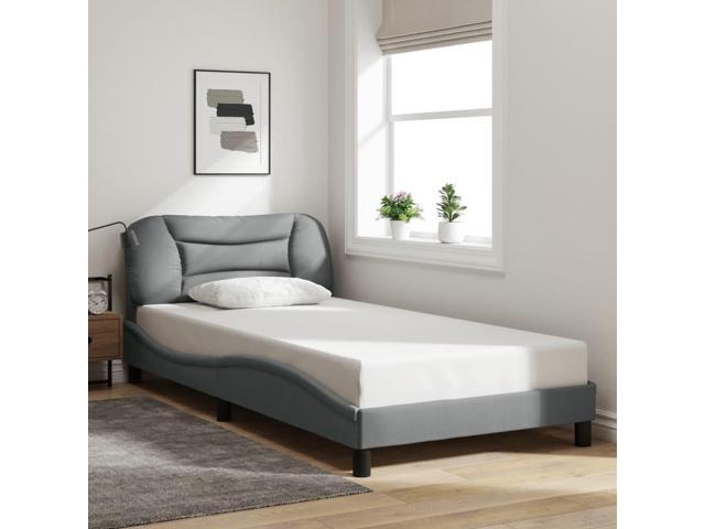 Click here for vidaXL Bed Frame Light grey prices
