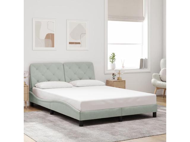 Click here for vidaXL Bed Frame Light Grey prices