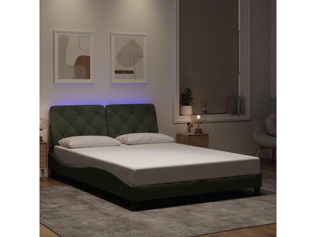 Click here for vidaXL Bed Frame with LED without Mattress Light G... prices