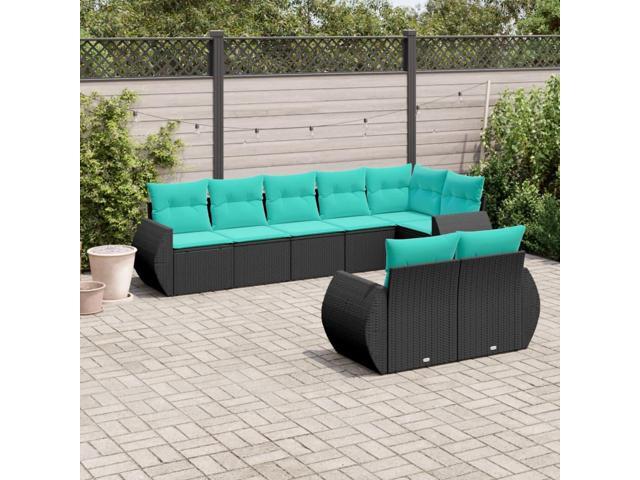Click here for vidaXL Patio Sofa Set Black prices