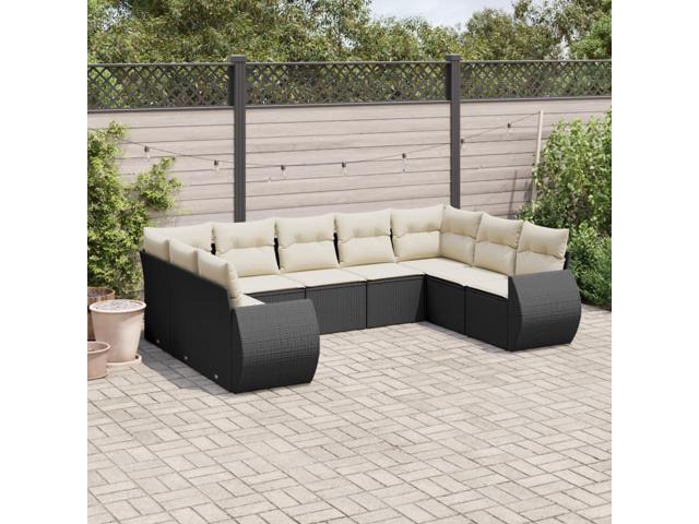 Click here for vidaXL Garden Sofa Set Black  Cream White prices