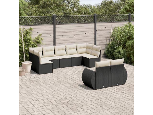 Click here for vidaXL Garden Sofa Set Black  Cream White prices