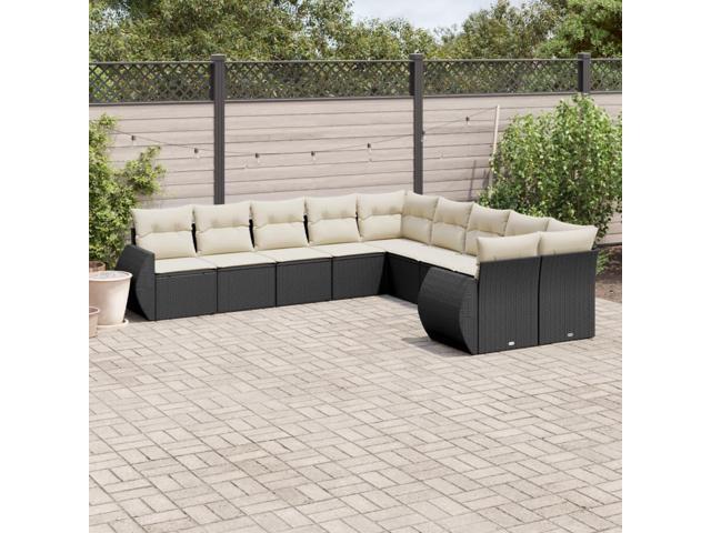 Click here for vidaXL Garden Sofa Set Black  Cream White prices