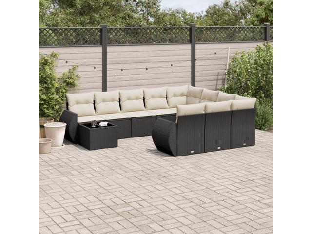Click here for vidaXL Garden Sofa Set Black  Cream White prices