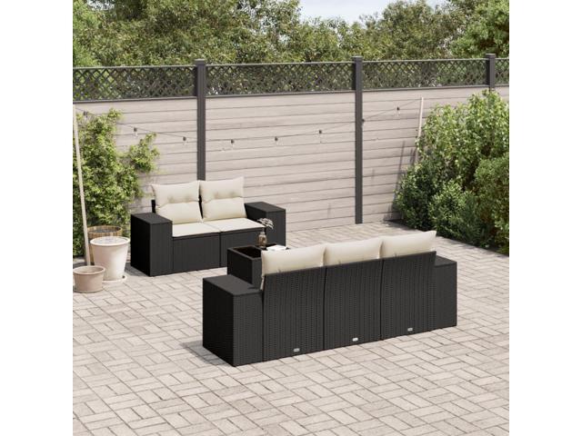 Click here for vidaXL Garden Sofa Set Black and Cream White prices