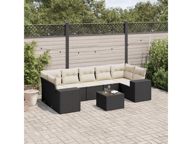 Click here for vidaXL Garden Sofa Set Black  Cream White prices