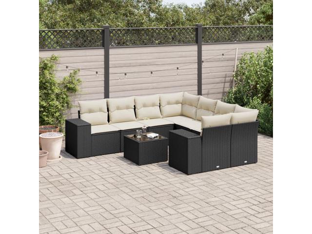 Click here for vidaXL Garden Sofa Set Black  Cream White prices