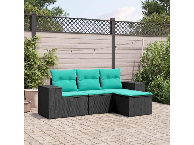 Click here for vidaXL Patio Sofa Set Black  Blue prices
