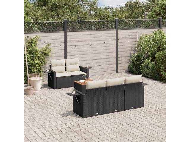 Click here for vidaXL Garden Sofa Set Black  Cream White prices