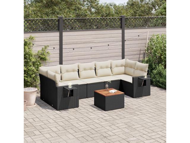 Click here for vidaXL Garden Sofa Set Black  Cream White prices