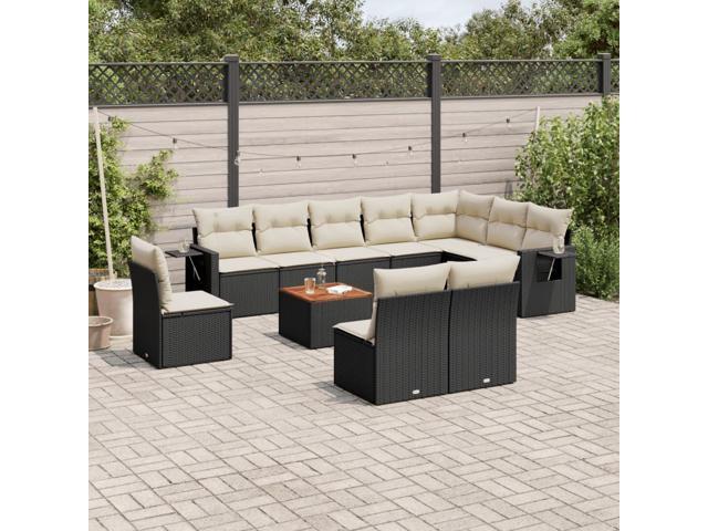 Click here for vidaXL Garden Sofa Set Black  Cream White prices